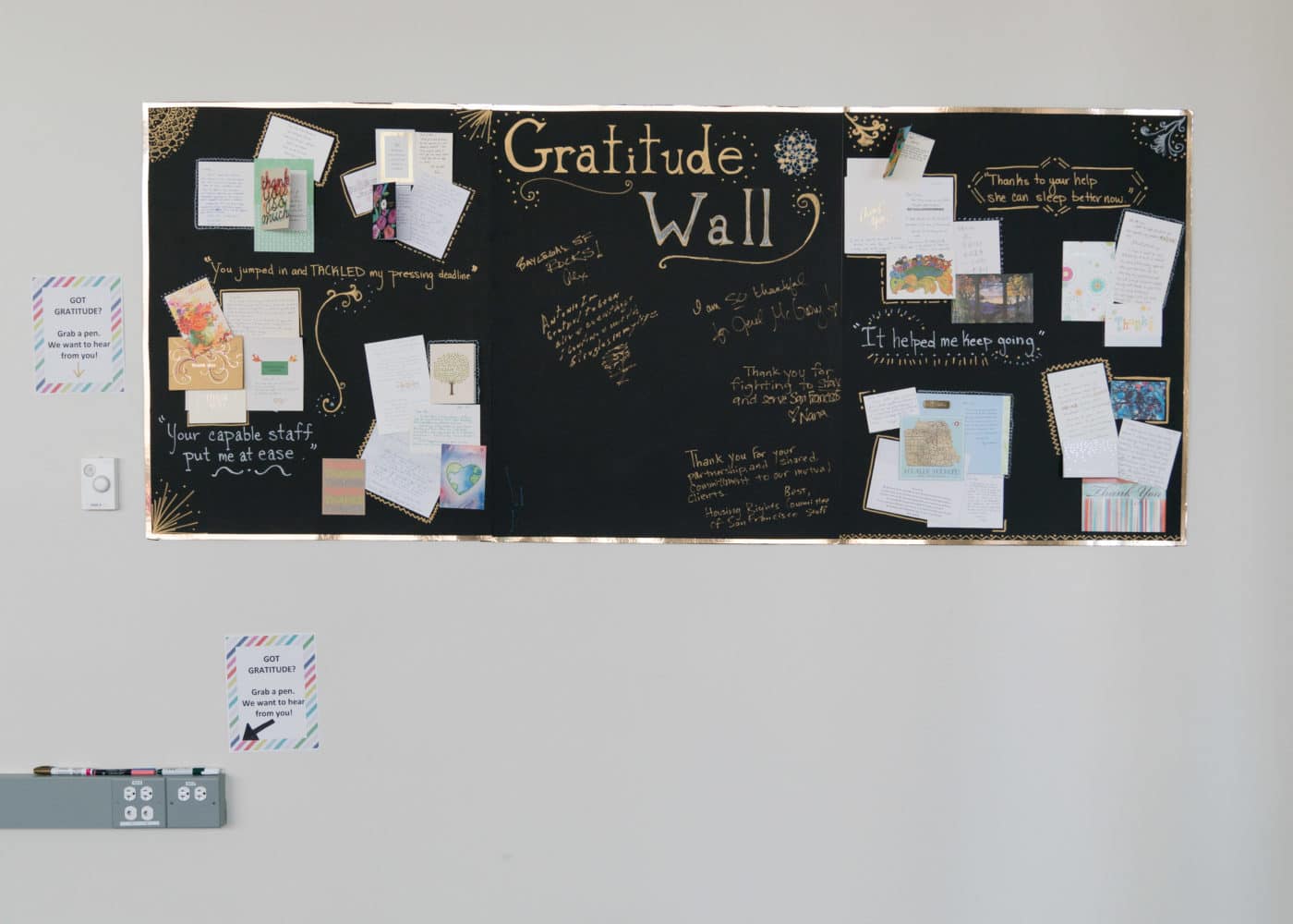 SF Office Gratitude Wall - Bay Area Legal Aid